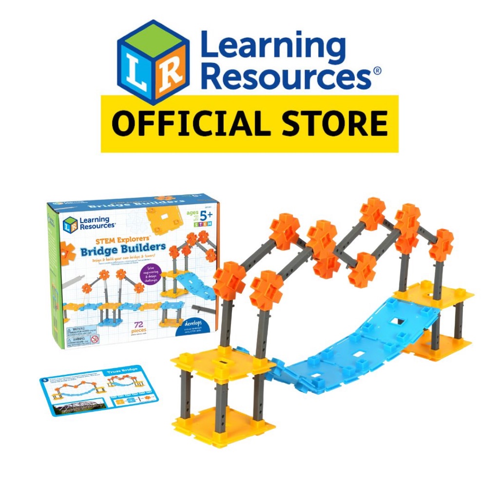 Learning Resources STEM Explorers Bridge Builders- Age 5+, STEM, Fine Motor, Construct ...