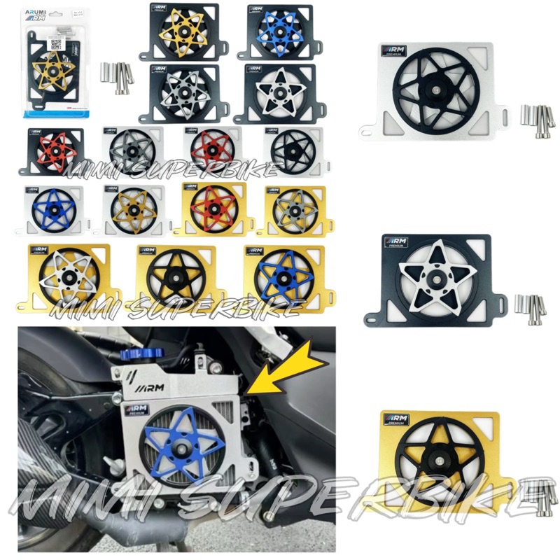 ORI ARUMI YAMAHA NVX155 NMAX155 V1 V2 V3 RADIATOR COVER CNC WITH FAN ...