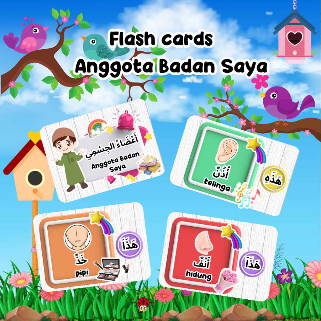 Flash Card : Anggota Badan Saya dalam Bahasa Arab - KAFA Sekolah Agama ...