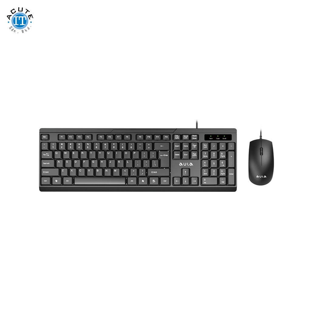 AULA AC101 Wired Keyboard and Mouse Combo | Shopee Malaysia