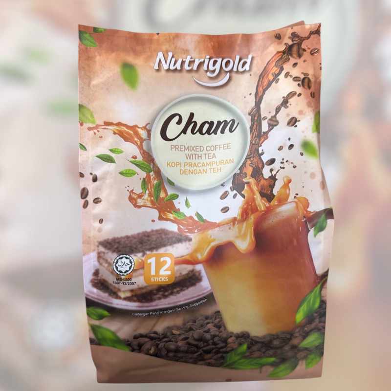 Nutrigold Cham Premix Coffee with Tea 3 in 1 | Kopi Pracampuran dengan ...