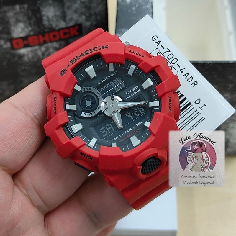 100% ORIGINAL CASIO G-SHOCK GA 700 4ADR TOUGHNESS ANALOG-DIGITAL MEN ...