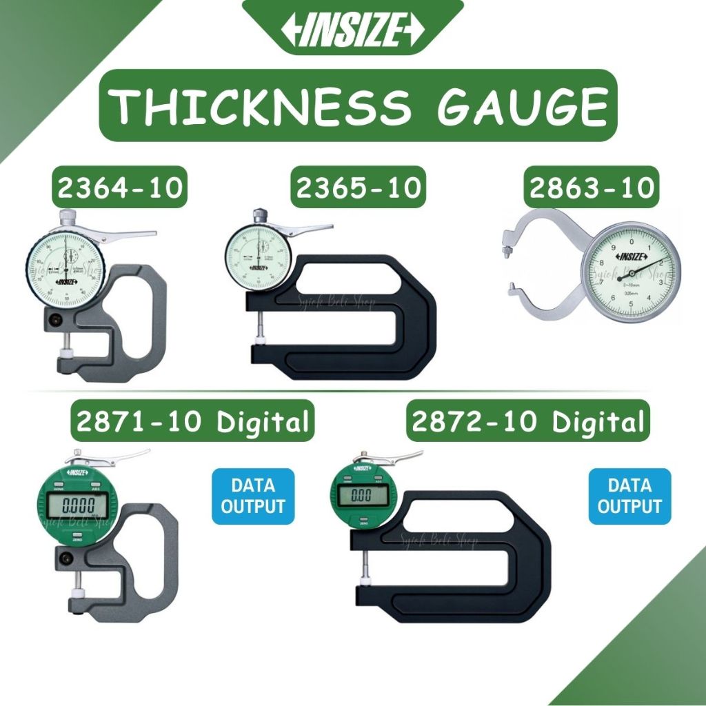 INSIZE Thickness Gages in Digital / Analog - Measure Thickness Menyukat Ketebalan (0-10mm ...