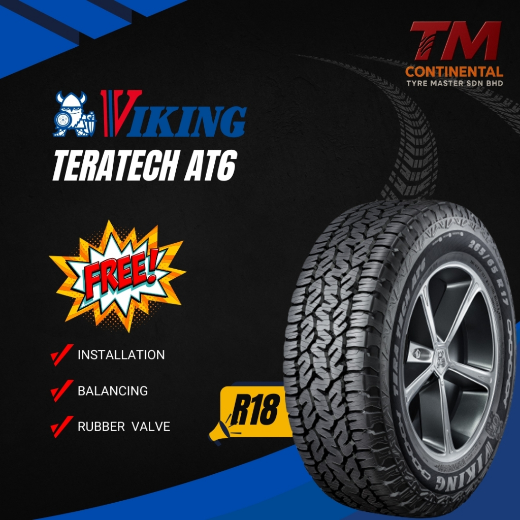 [FREE INSTALLATION] Tayar Viking TeraTech AT6 R18. | Shopee Malaysia