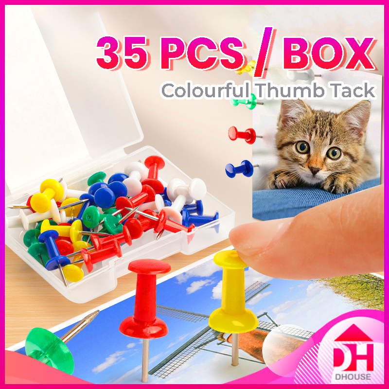 Thumb Tack Push Pin Photo Documents Message Memo Note Cork Boards Pins ...