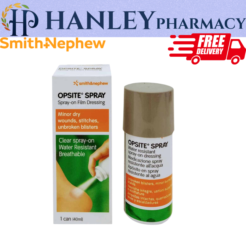 SMITH&NEPHEW OPSITE SPRAY 40ML (WATER RESISTANT SPRAY-ON DRESSING ...