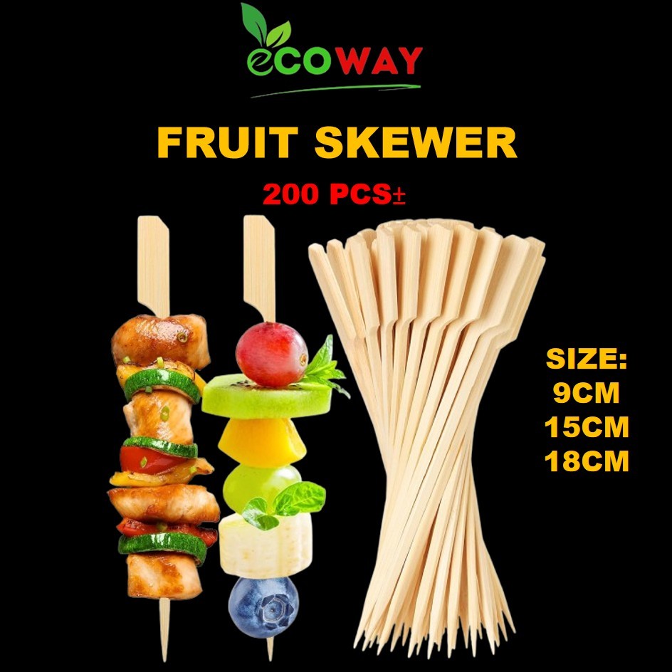 9cm 15cm 20cm Teppo Gushi Bamboo Skewer [ 200pcs± ] Flag / Gun Shape ...