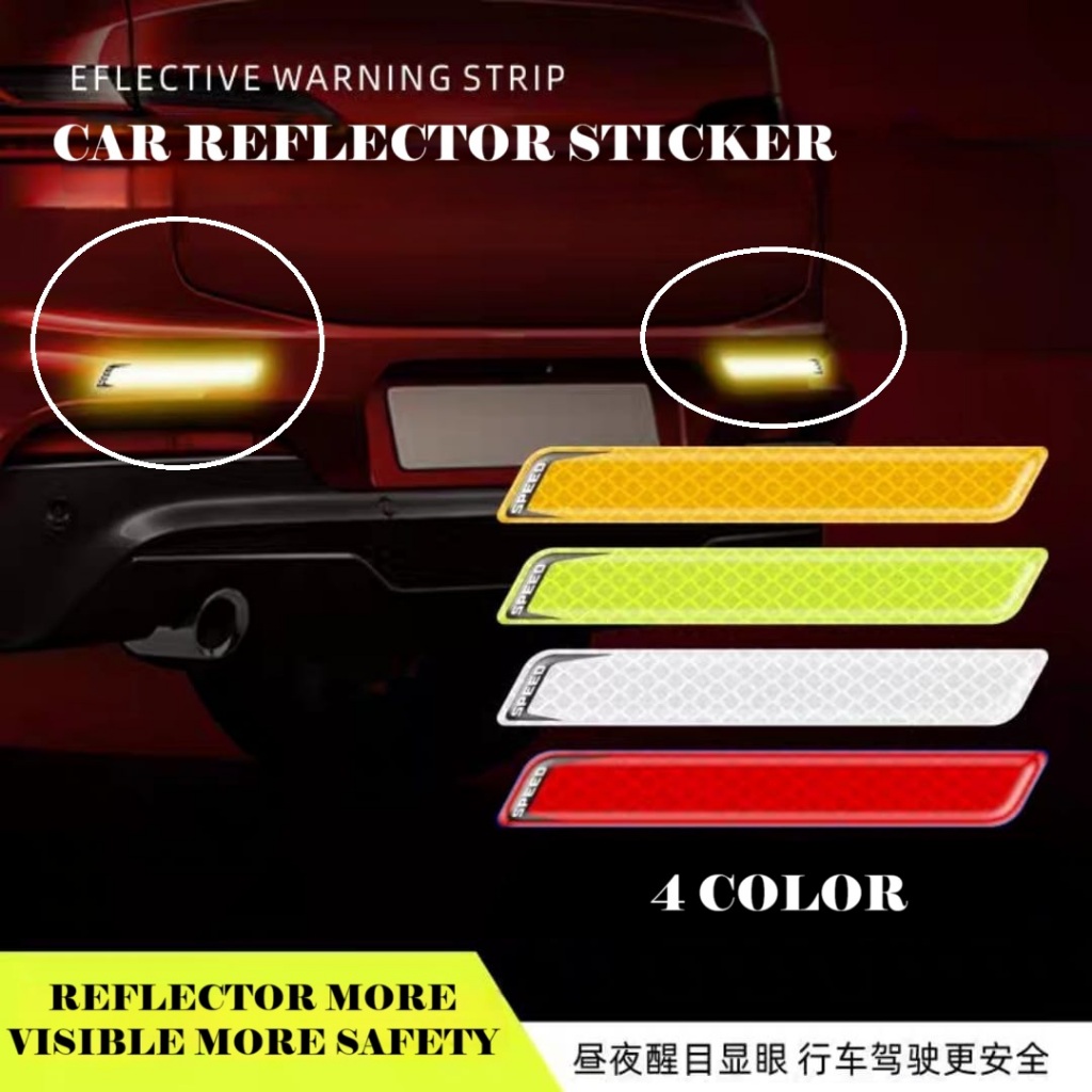 Car Reflective Strip Reflector Sticker Film Tape Warning Arrow Mark ...
