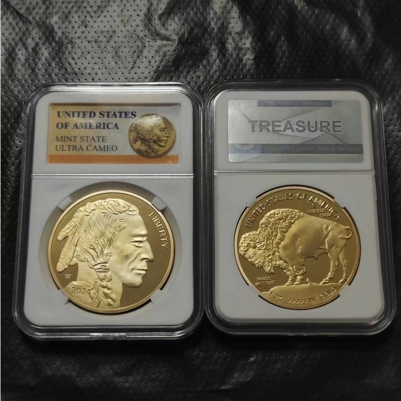 [PRESTIGE EDITION] Liberty Indian 24K Gold-Plated Commemorative Medal ...