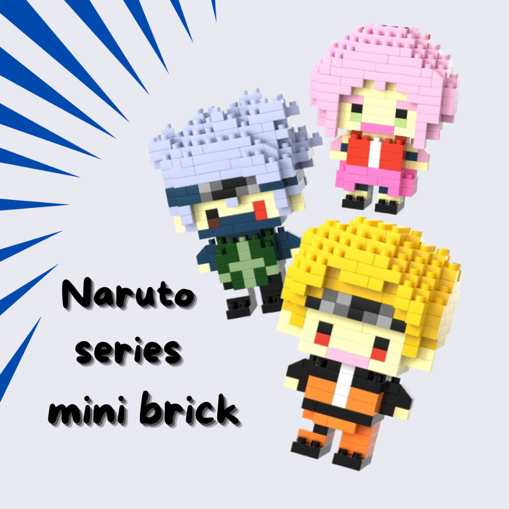 Naruto characters anime building block brick toy Mainan Hadiah Nano ...