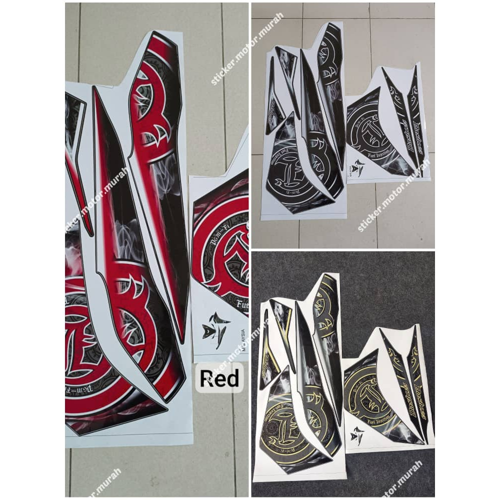 STRIPE HONDA DASH V2 V3 V4 V5 SMOKE BATIK DESIGN STICKER DASH | Shopee ...