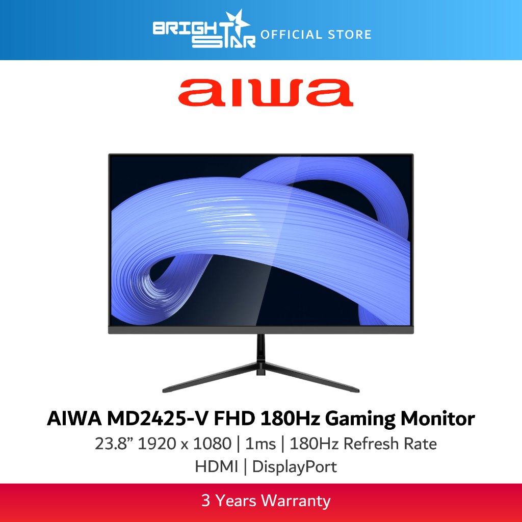 AIWA MD2425-V 23.8" FHD 180hz Gaming Monitor - IPS/1ms/HDMI/DP | Shopee ...