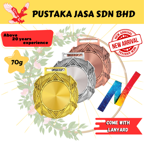[JASA]FREE DESIGN METAL Medal/Medal Besi/Both Side Sticker With Ribbon ...