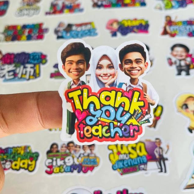 [New Design] Sticker Hari Guru Custom | Selamat Hari Guru | Happy ...