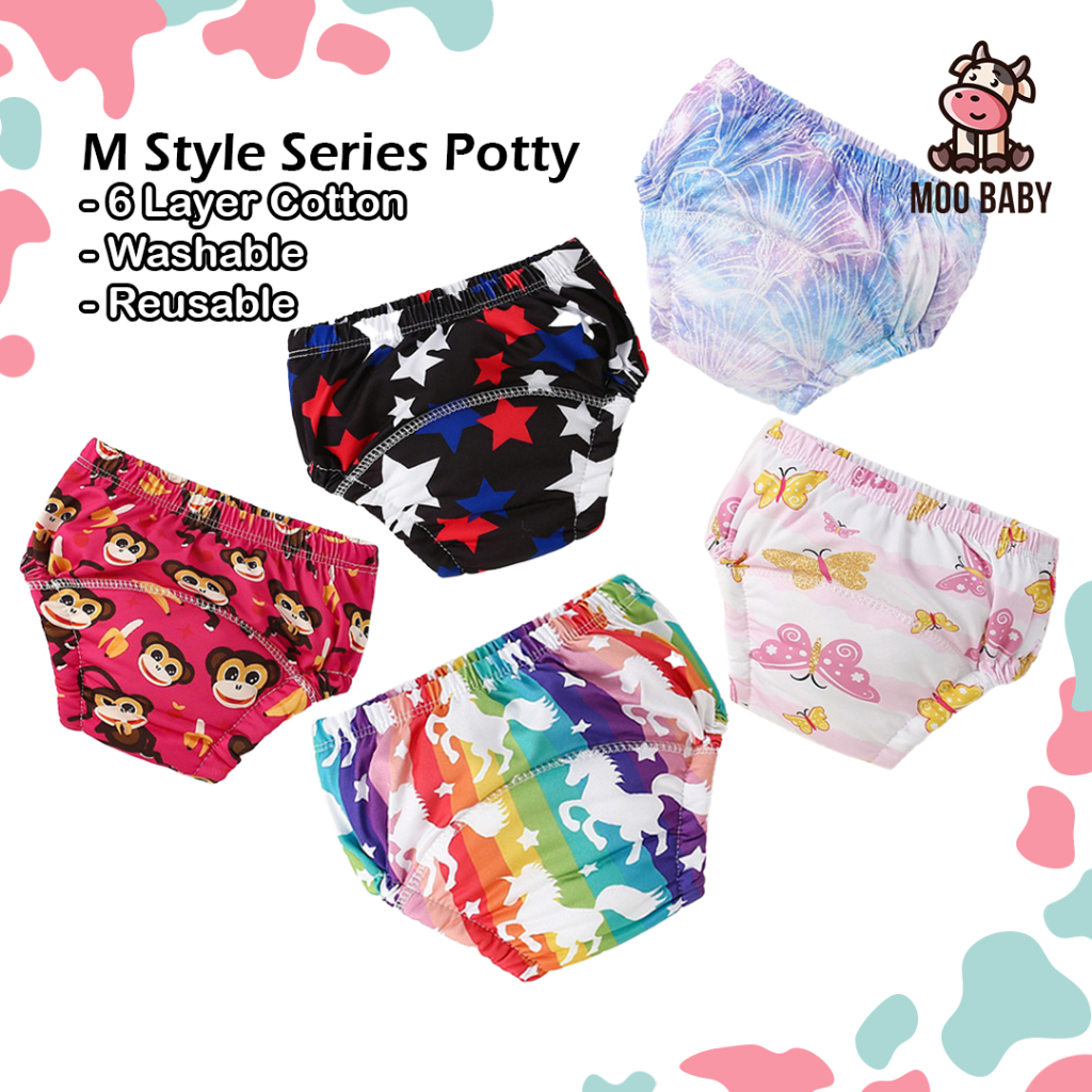 Moo Baby Seluar Training Kencing Bayi Potty Training Pants Seluar Dalam ...