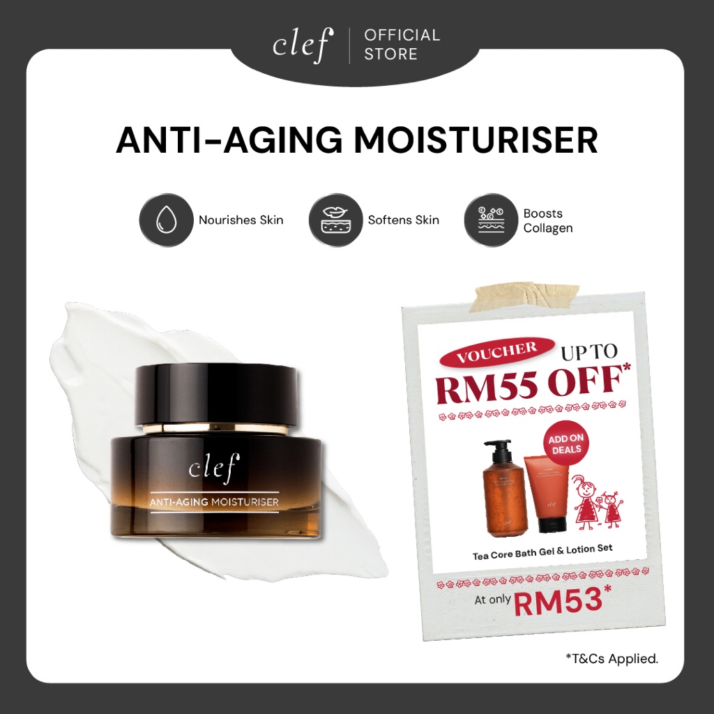 [NON-STICKY] CLEF Anti-Aging Moisturiser 50g | Nourishes Skin | Softens ...