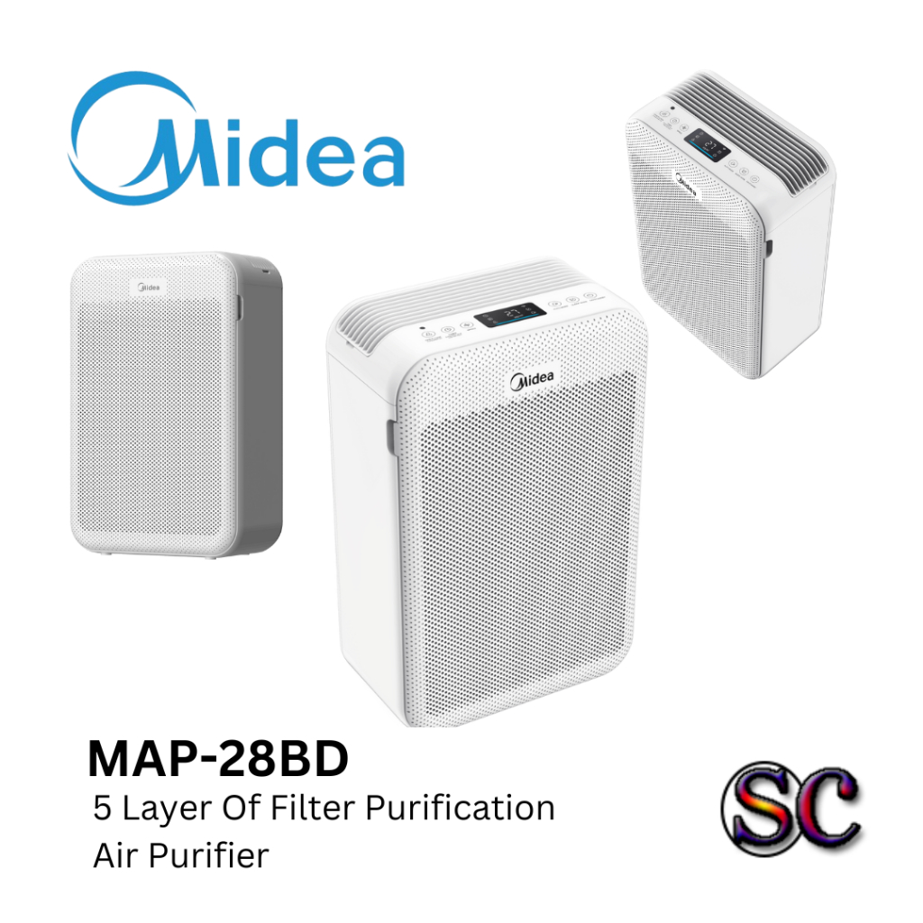 Midea 5 Layer Of Filter Purification Air Purifier MAP-28BD | Shopee ...