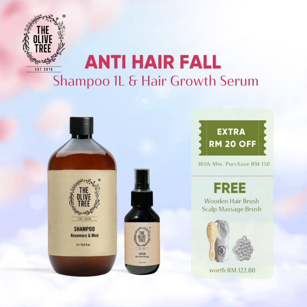 The Olive Tree Hair Growth Boost Set For Hair Growth /Anti Hair Fall ...