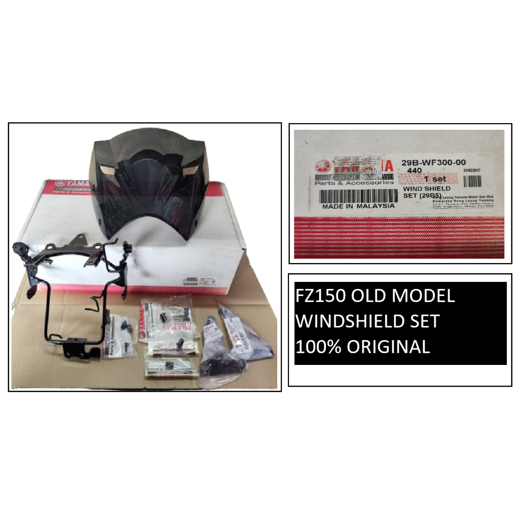 FZ150 OLD MODEL WINDSHIELD SET 100% ORIGINAL (29B-WF300-00) | Shopee ...
