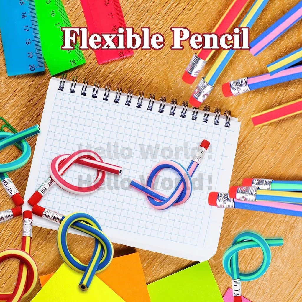 Bendable Soft Pencils with An Eraser To Fold Cute Pencils for Children ...