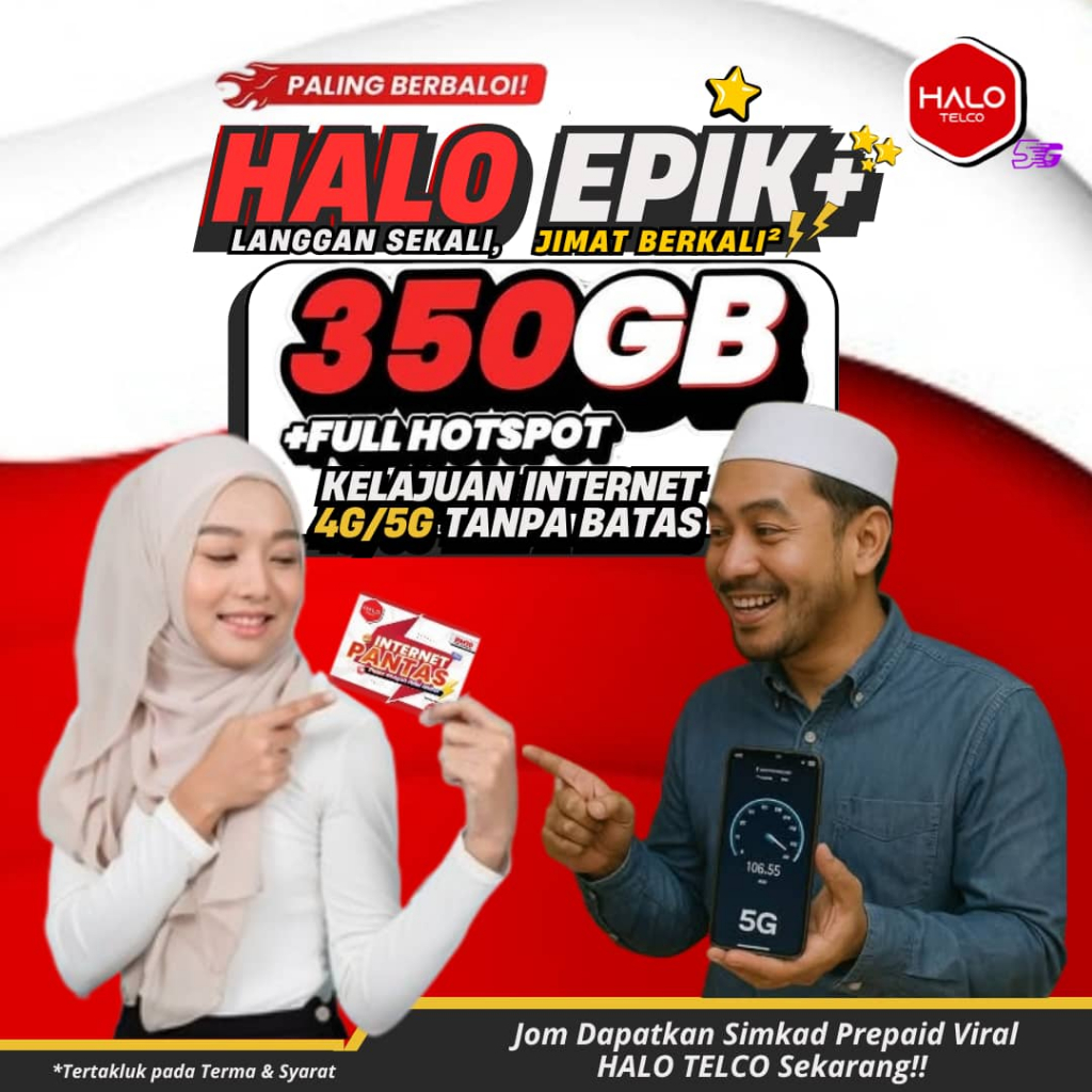 𝗦𝗜𝗠𝗞𝗔𝗗 𝗛𝗔𝗟𝗢 𝗧𝗘𝗟𝗖𝗢 𝗧𝗨𝗡𝗘 𝗧𝗔𝗟𝗞 - PREPAID RM50/BULAN - 4G/5G LINE CELCOM - SIMKAD TERPADU DATA ...