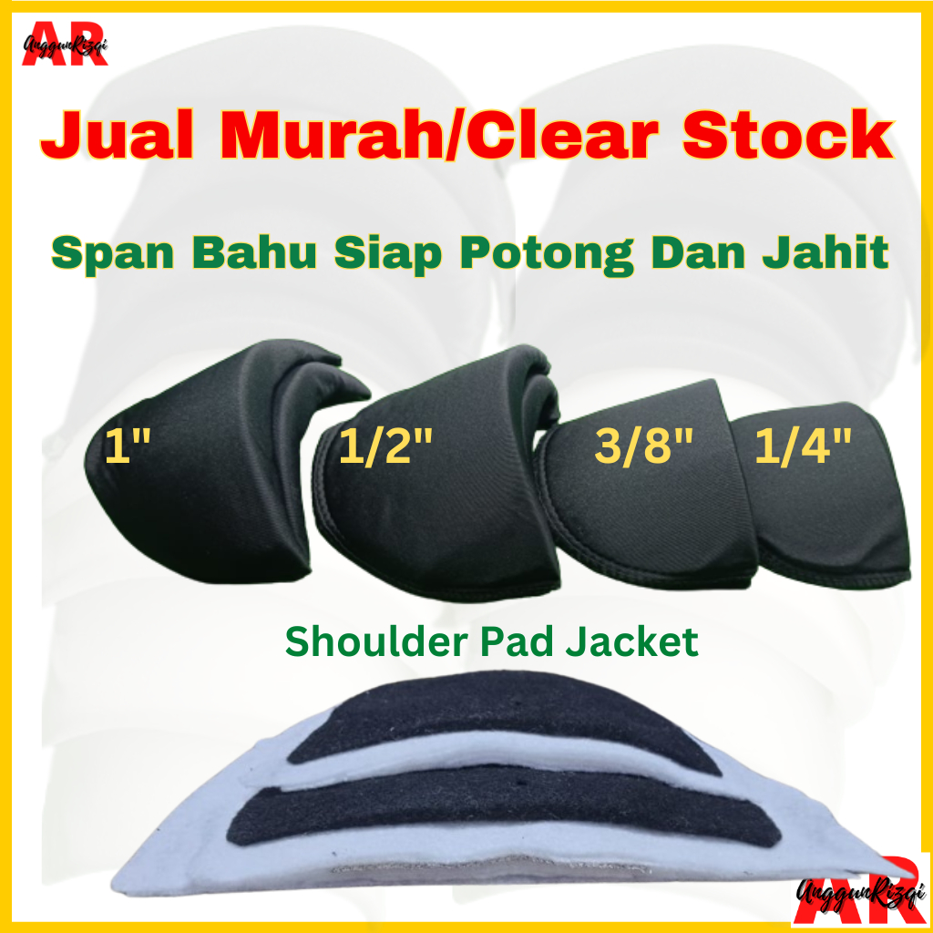 12pasang Span Bahu Siap Jahit-Shoulder Pad-1dozen Span Baju | Shopee ...