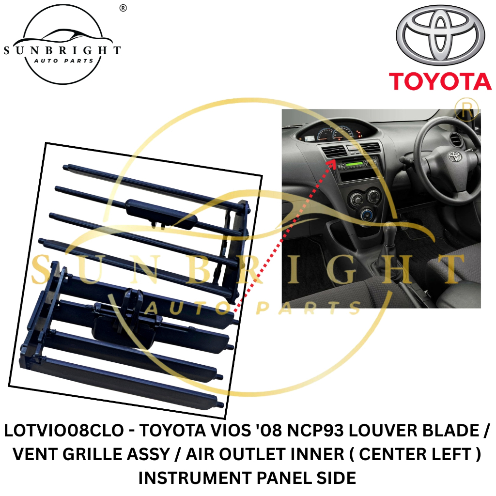 TOYOTA VIOS '08 NCP93 LOUVER BLADE / VENT GRILLE ASSY / AIR OUTLET ...