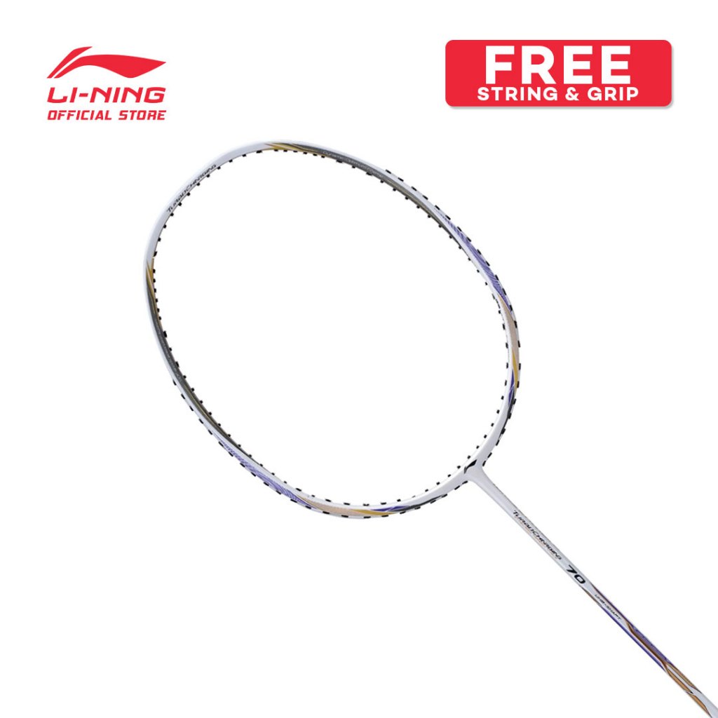 LI-NING TURBO CHARGING 70 BADMINTON RACQUET - WHITE/GOLD - AYPM434-4 ...