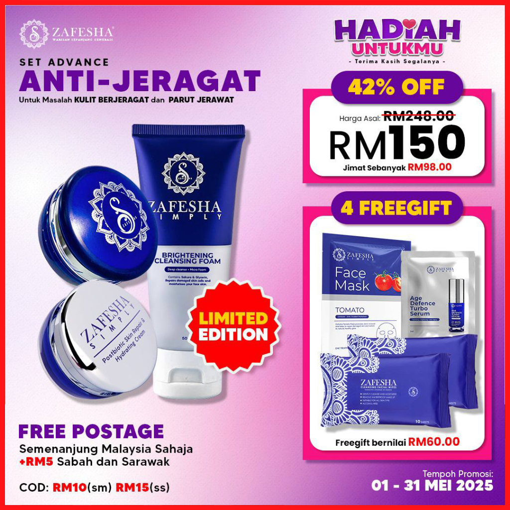 Zafesha Foundation Set Lengkap Original HQ Radiant Perfect Hana Krim ...