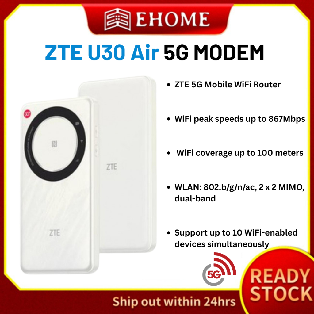 ZTE U30 Air 5G Pocket WiFi Router | Shopee Malaysia