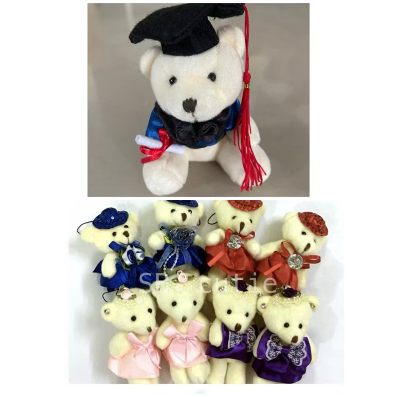 12cm-8cm Convocation bear Graduation Bouquet bear Teddy bear Mini bear ...