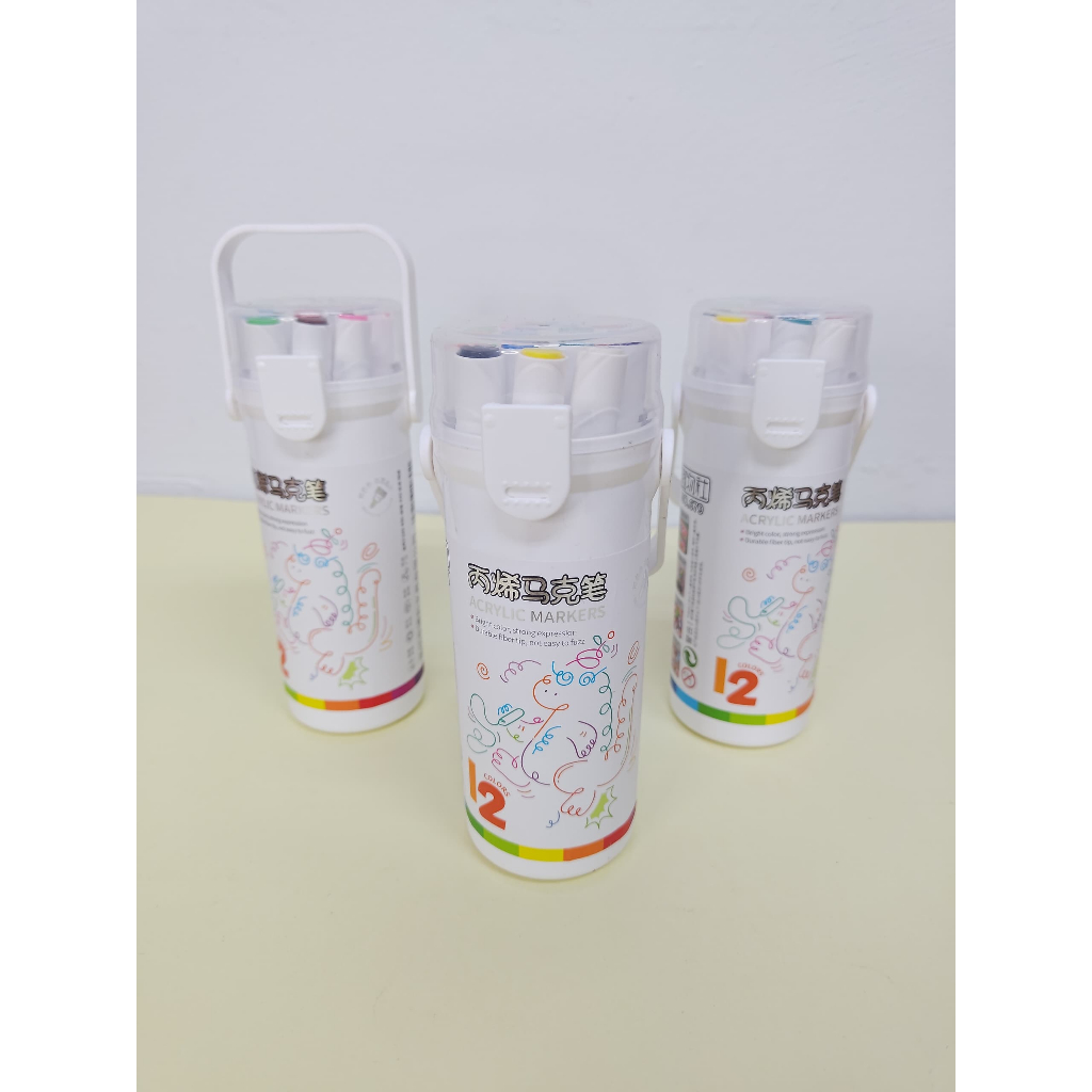 Readystock Promotion Available Acrylic Markers 12' Colour / Penanda ...