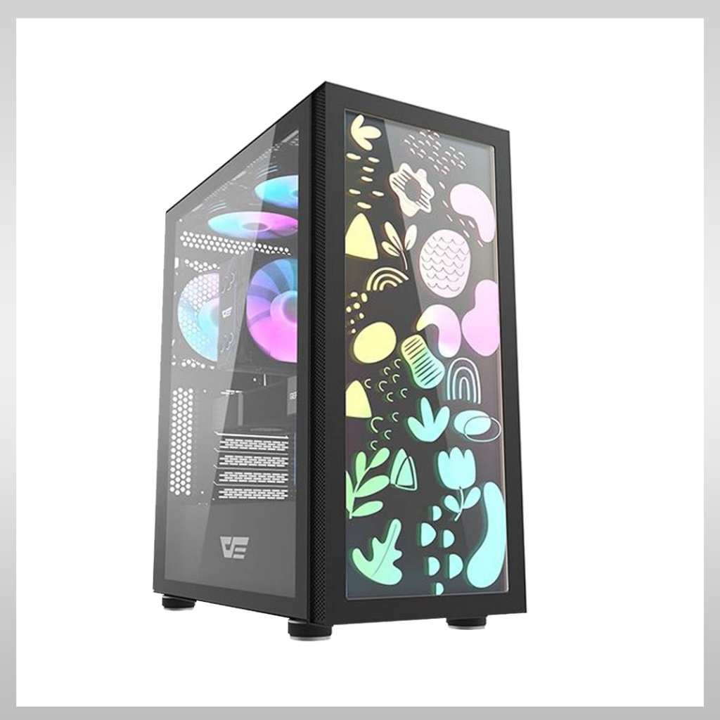 AIGO darkFlash DK210 GRAFITTI Luxury ATX PC Case Mid Tower Chassis ...
