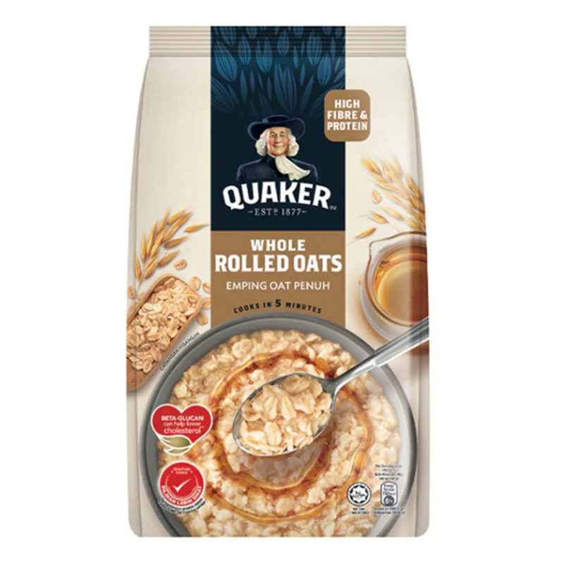 Quaker Whole Rolled Oats (800g) | Shopee Malaysia