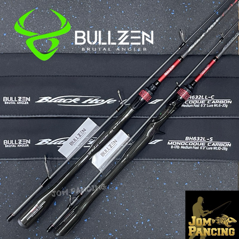 【Jom Pancing】BULLZEN BLACK HOLE CA II CARBON BC SPINNING FISHING ROD ...