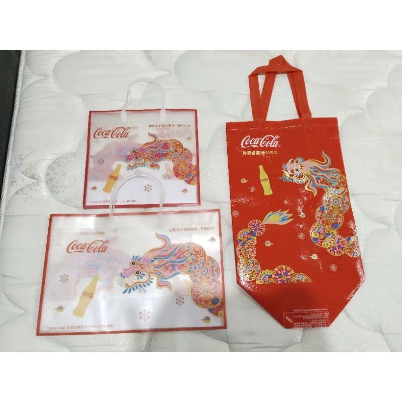 (3 pieces) Coca Cola Coke Dragon Year CNY Shopping Bag | Shopee Malaysia