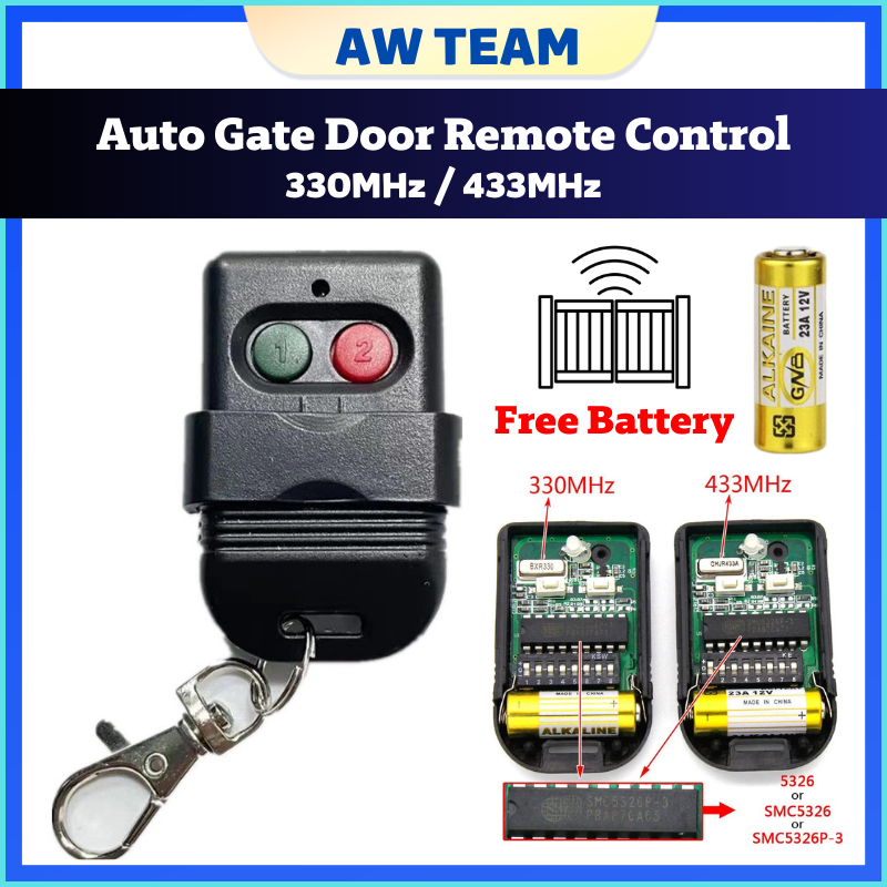 Auto Gate Remote Control With Battery Autogate Controller Duplicate SMC5326 330MHz 433MHz 330 ...