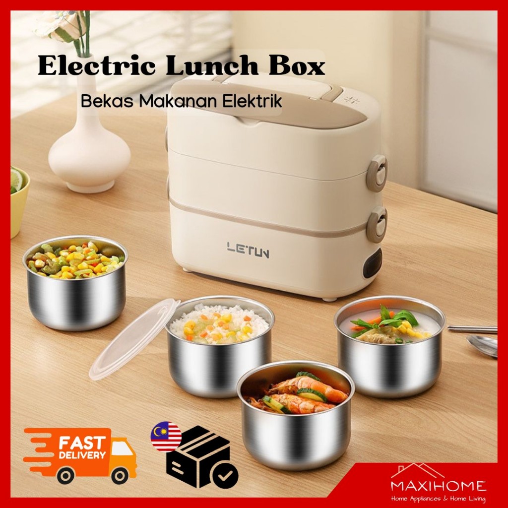Electric Lunch Box Portable 2 Layer Lunch Box Cooker Portable Rice ...