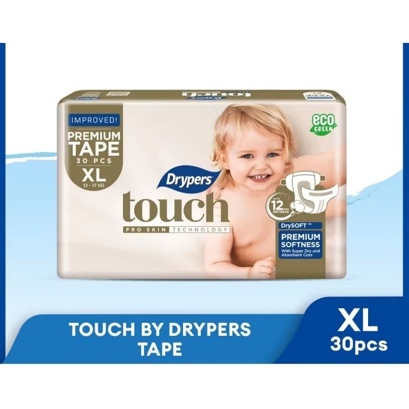 Drypers Touch Baby Diapers XL30(1 Pack) - Soft, Breathable Baby Diaper ...