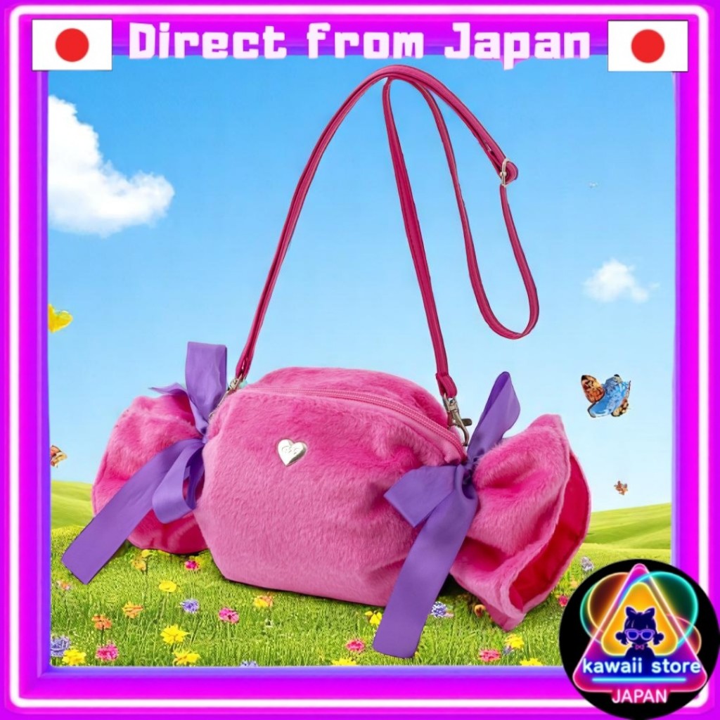 Shinako Candy Fur Pouch BOOK PINK cosmetic pouch shoulder bag Famous ...