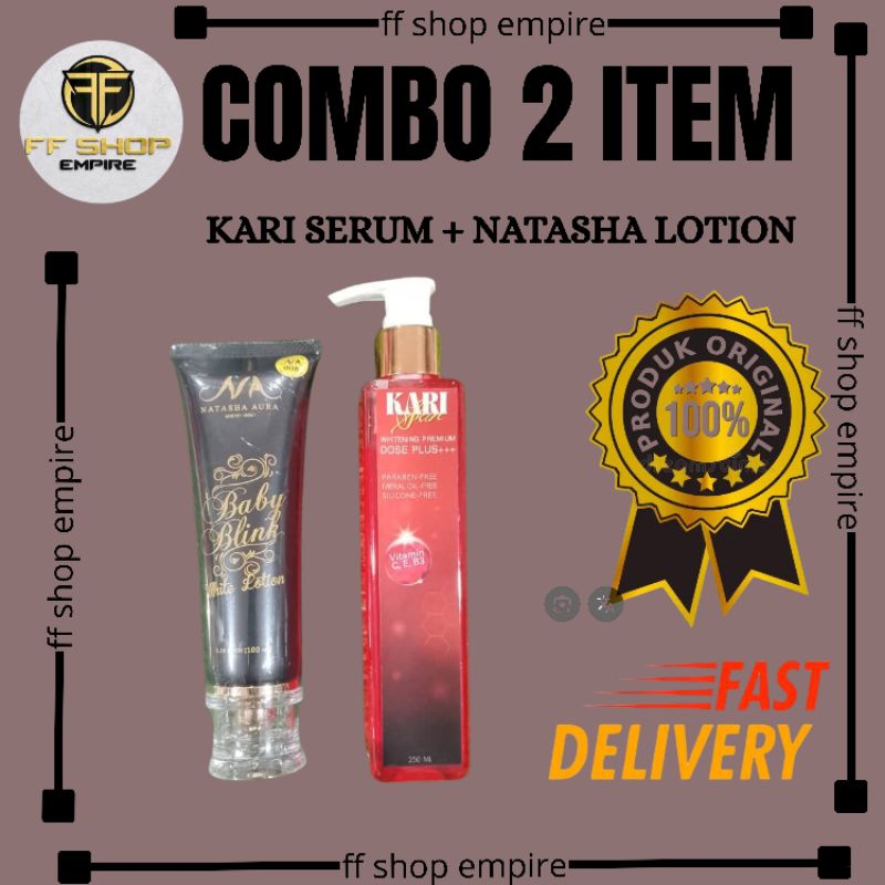 KARI SKIN WHITENING PREMIUM DOSE PLUS COMBO NATASHA LOTION | Shopee ...