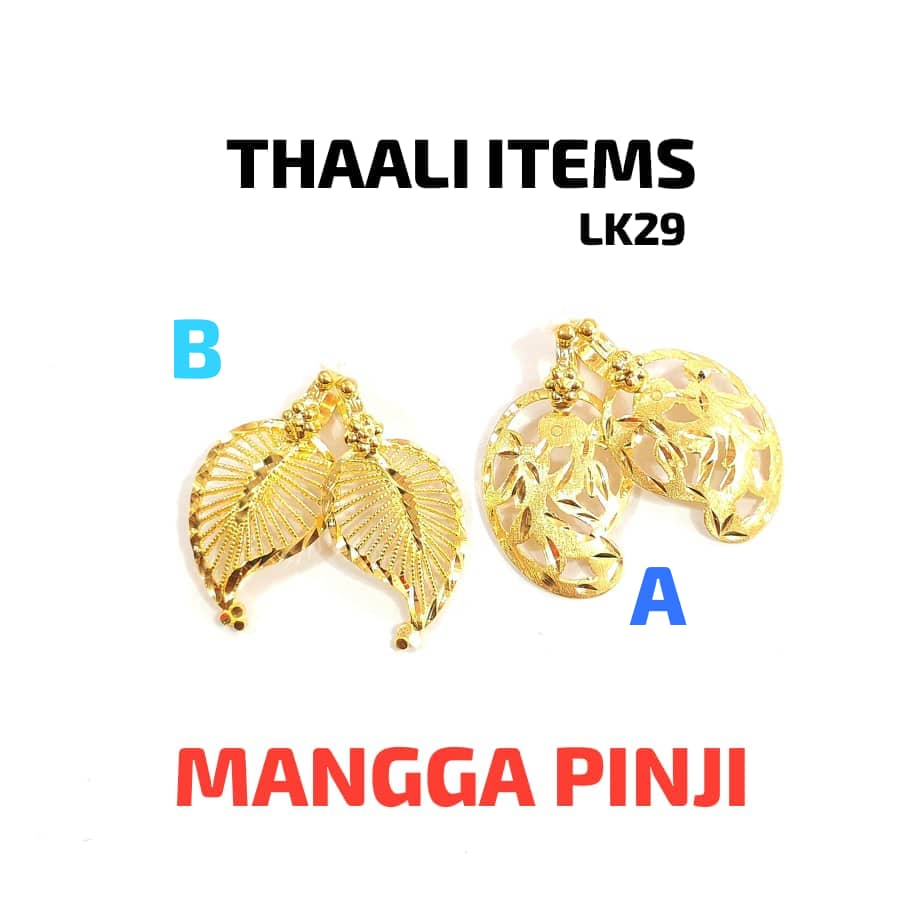 Wing Sing Loket Manga Pinju Thaali Emas 916 / 916 Gold Mangga Pinji ...