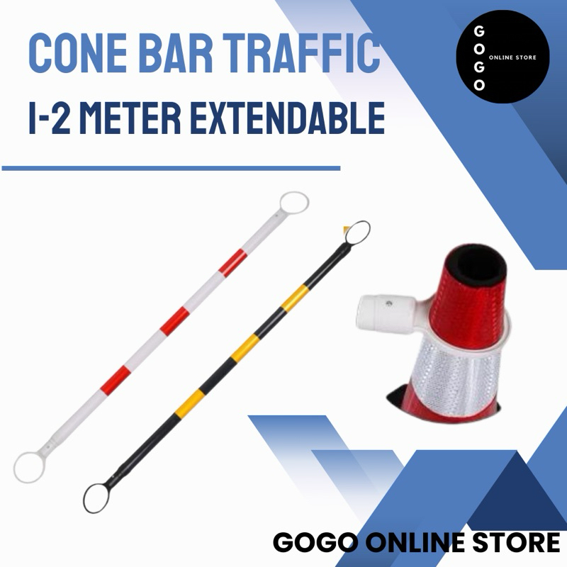 1-2 Meter Expandable Retractable Cone Bar Traffic Safety Cone Bar ...