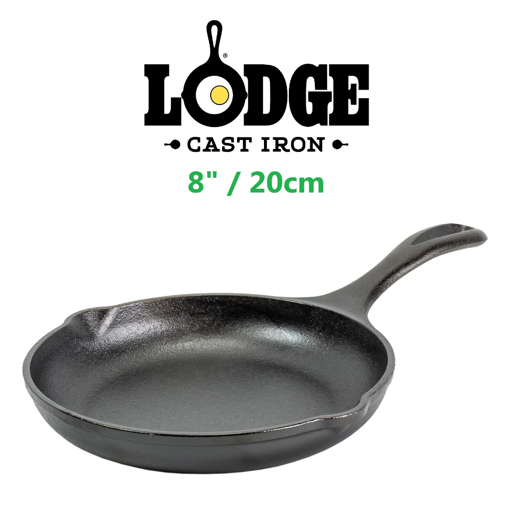 Lodge Cast Iron Chef Collection Skillet Pan (8" / 20cm) - Use in Oven ...