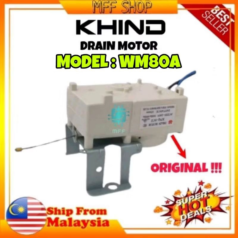 WM80A KHIND Washing Machine Drain Motor ORIGINAL | Shopee Malaysia