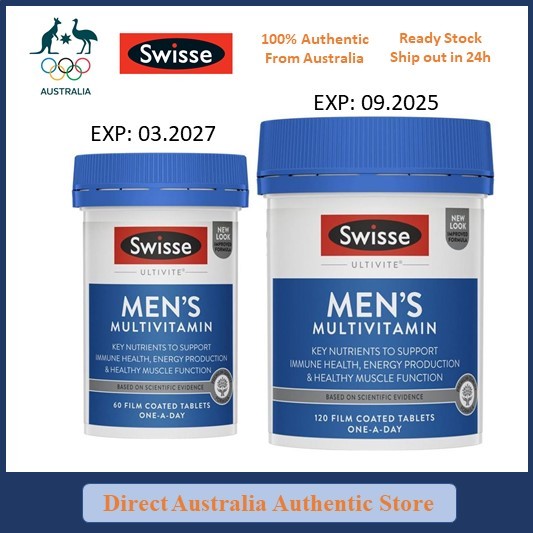 SWISSE Men's Ultivite Multivitamin 60 tablets / CLEARENCE 120 tablets | Shopee Malaysia