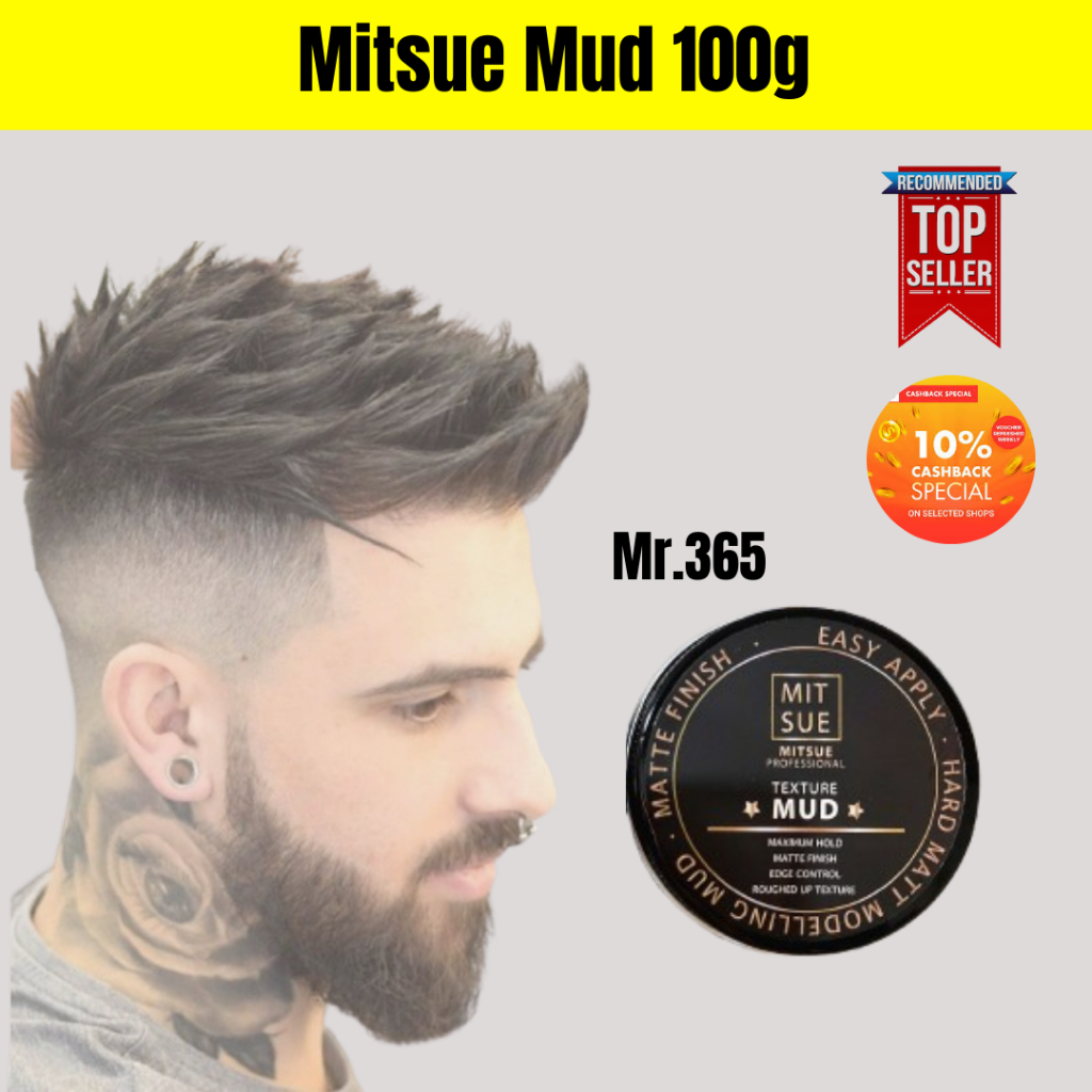 Mitsue Texture Mud 100g Messy Clay Lelaki Styling Clay Strong Clay ...