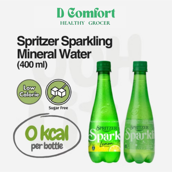[Low Calorie] SPRITZER Sparkling Mineral Water 400ml No Sugar Added, Natural, Healthy Diet ...