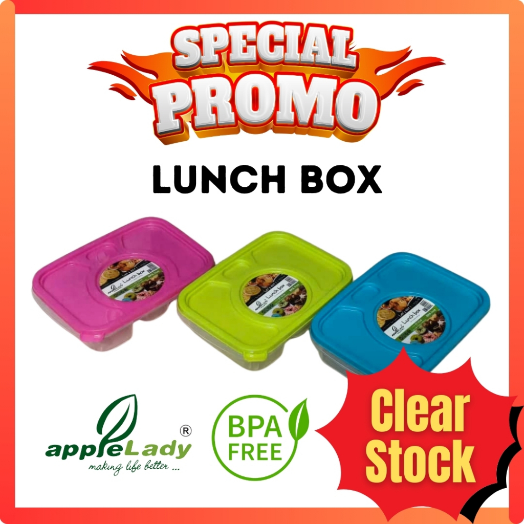 (READY STOCK) Applelady Lunch Box/ Food Container/ Meal Box/ Bekas ...