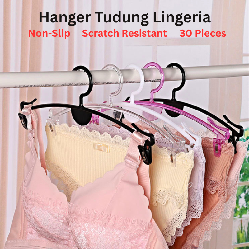 10pcs Hanger Tudung Bra Panties Berklip Lingerie 1108 Purple Love Store | Shopee Malaysia